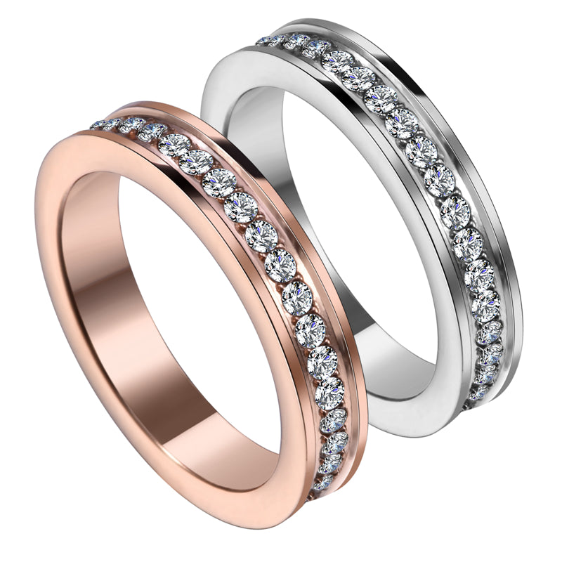Luna Pavé Band Ring – Saanvi & Co