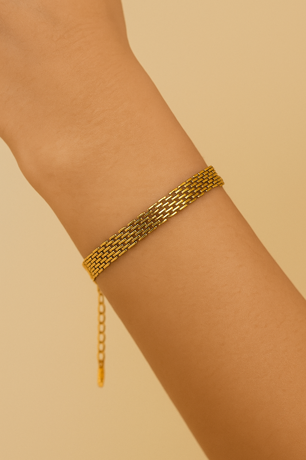 Golden Mesh Chain Bracelet – Saanvi & Co
